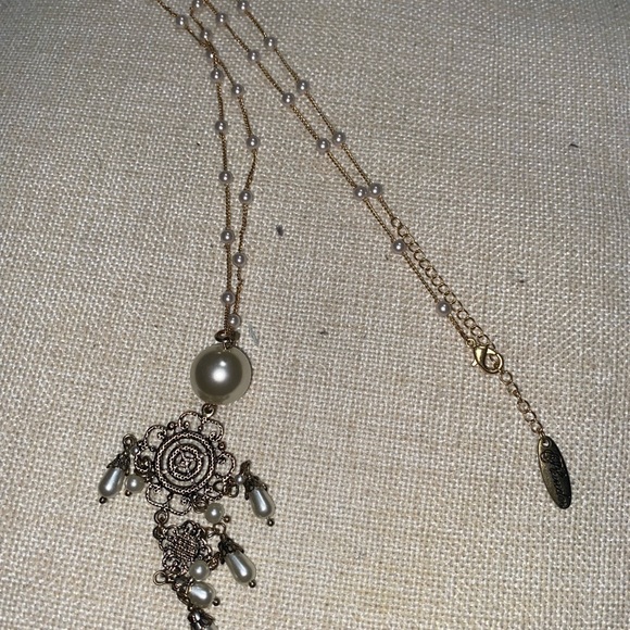 Plunder | Jewelry | Plunder Jewelry Design Gold Pearl Necklace | Poshmark